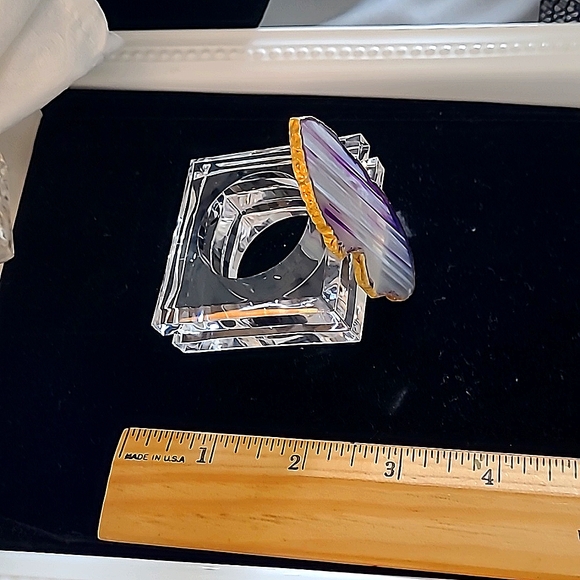 DMS Designs | Dining | New 4 Brazilian Agate Quartz Purple Luxury ...